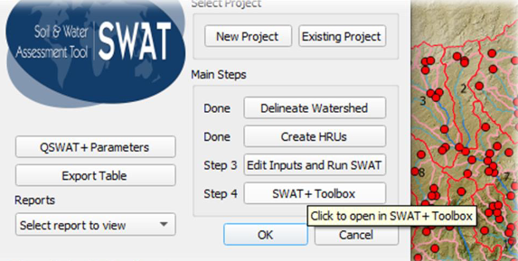 SWAT+ Toolbox - QSWAT+ Integration